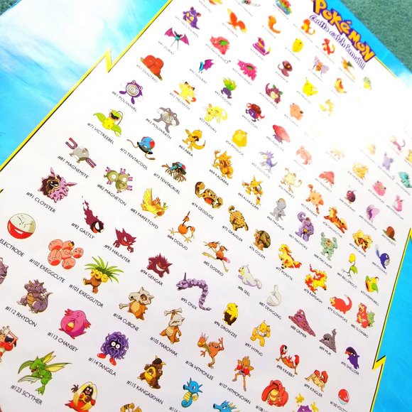 Original 150 Pokemon Poster